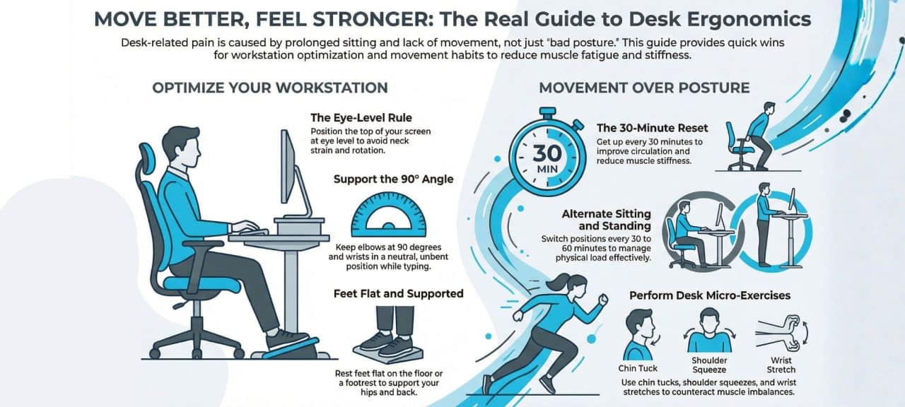 Improve Posture, Avoid Back Pain While Sitting at Your Desk Job | South ...